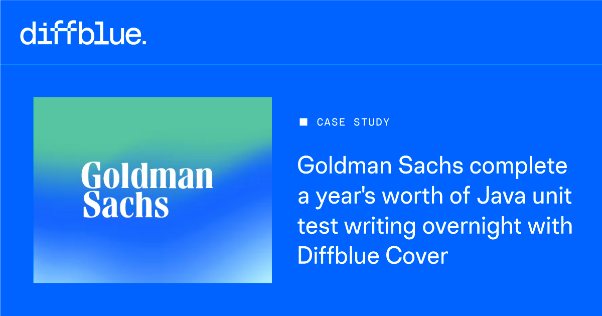 Goldman Sachs complete a year's worth of Java unit test writing ...
